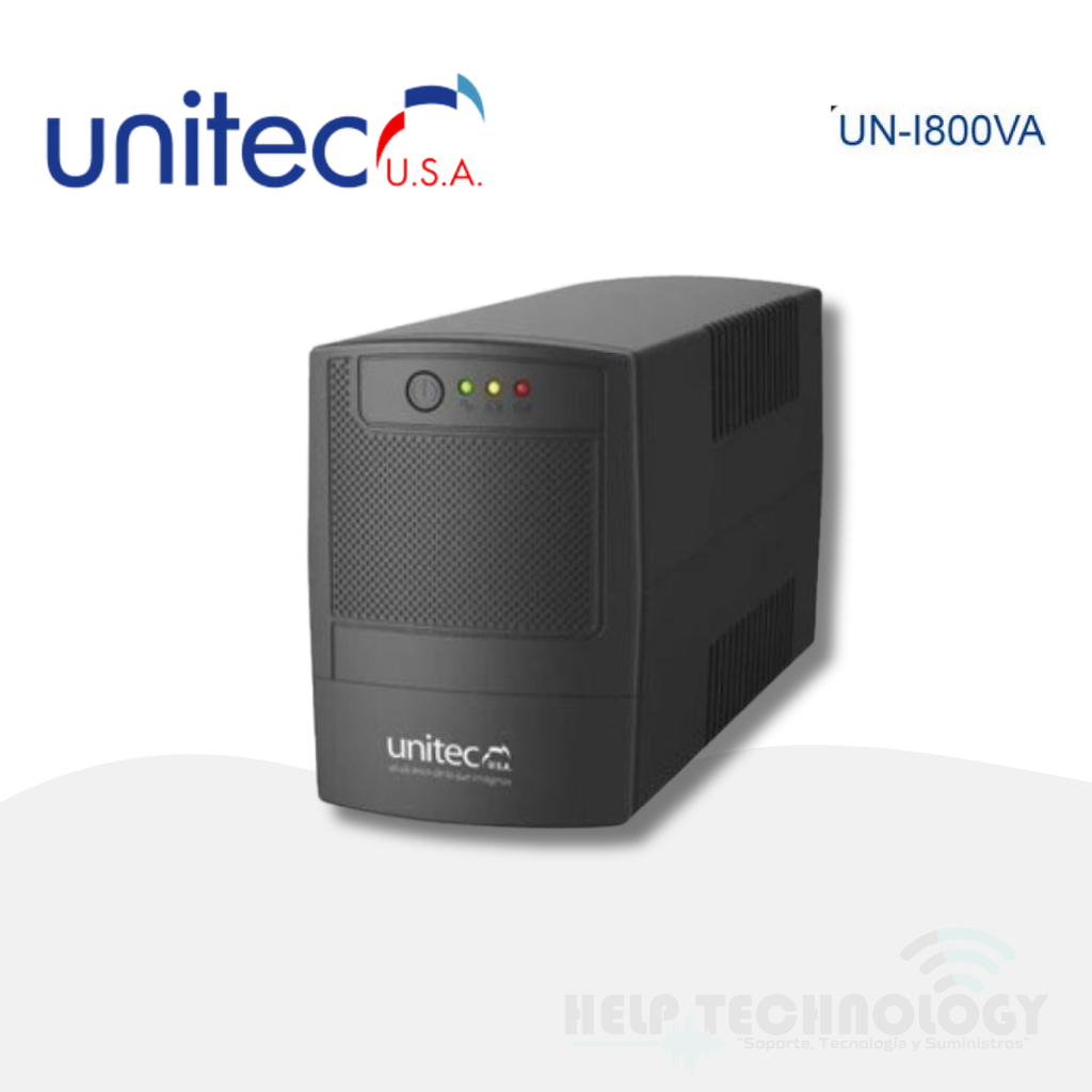 UPS 650 Unitec Interactiva 400Va 240W 6 Tomas Con Supresor De Picos | Help Technology